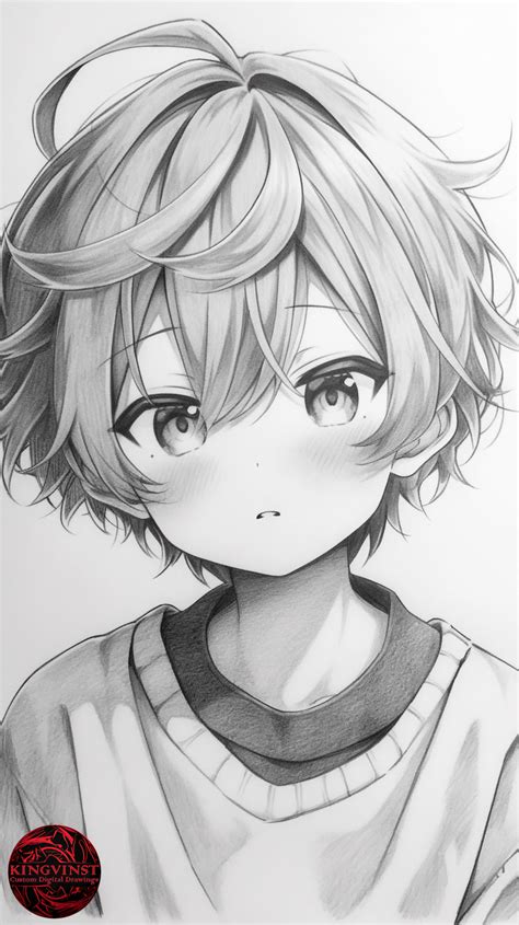 Drawing Tutorial Cute Anime Boy With Detailed Hair Anime Art Pencil