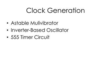 PPT Clock Generation PowerPoint Presentation Free Download ID 3035209