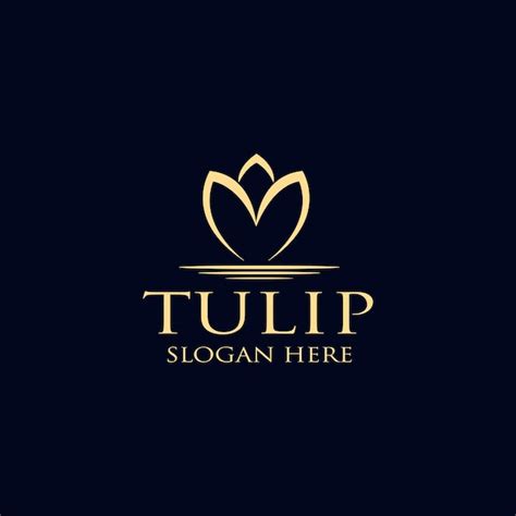 Premium Vector M Initial Tulip Flower Unique Logo Design