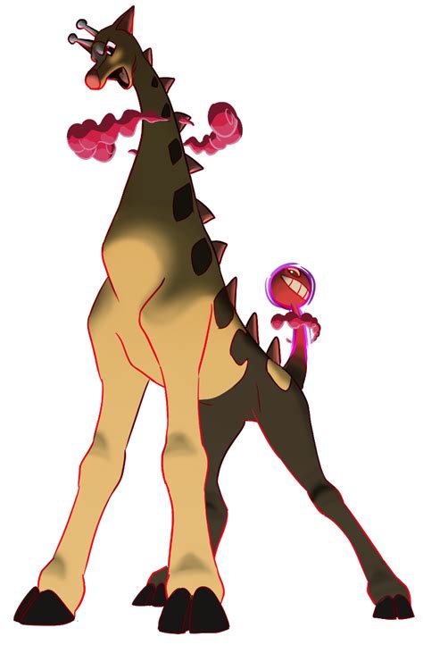 Girafarig Pokemon Safari Zone Long Neck Dual Nature Psychic Type Png
