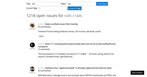 Rsk Github Issues Example Codesandbox