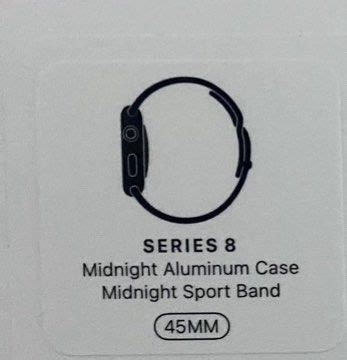 Apple Watch Series 8 Midnight Aluminium Case with Sport Band 45mm Model ...