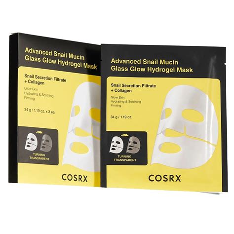 Cosrx Advanced Snail Mucin Glass Glow Hydrogel Mask 3 St Apotek Hjärtat