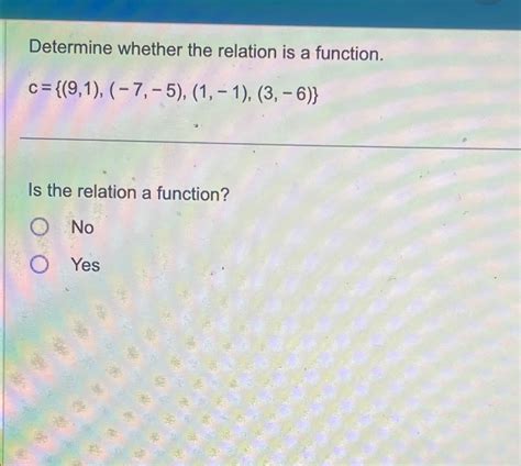 Solved Determine Whether The Relation Is A