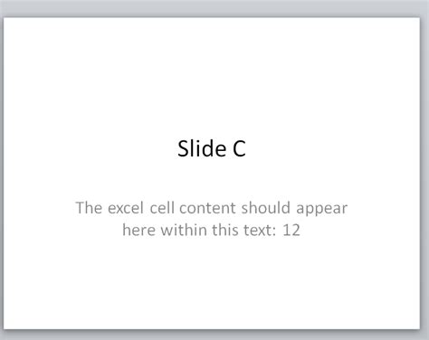 vba paste linked single excel cell into powerpoint text stack overflow