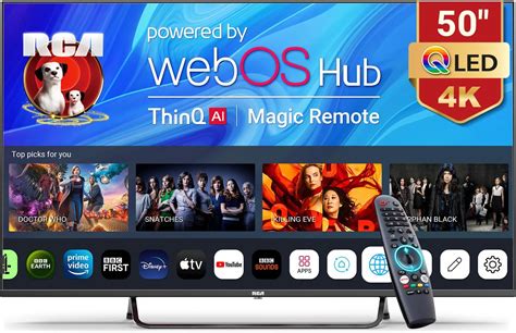Rca Web Os Tv 50 Inch Qled 4k Uhd Smart Tv Memc Hdr10 Thinq Ai Voice Magic Remote Dolby Audio