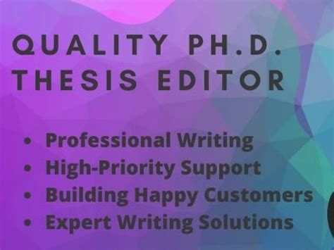 Your Dissertations And Thesis Edited And Proofread Upwork