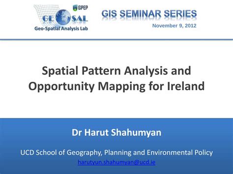 Pdf Spatial Pattern Analysis And Opportunity Mapping For Ireland