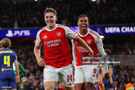 Viktor Gyokeres Of Arsenal Celebrates After Scoring Their Sides