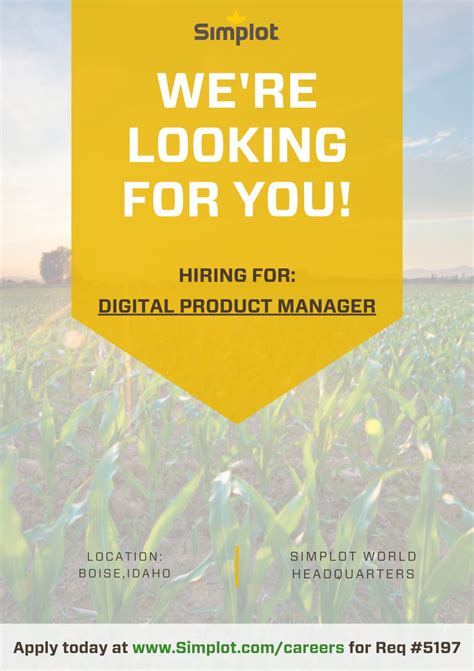 J R Simplot Company On Linkedin Now Hiring Digital Product Manager Apply At
