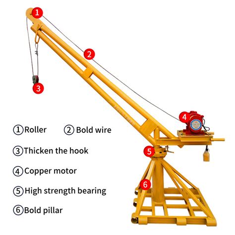 300kg 400kg 500kg 1000kg Hand Operation Mobile Mini Crane Portable
