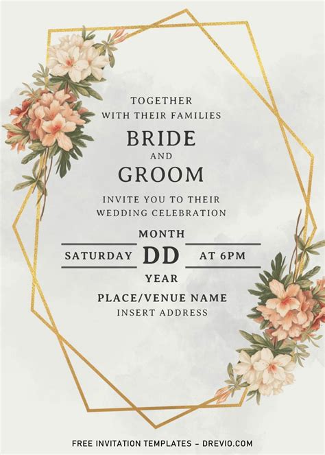 Editable Wedding Invitation Templates
