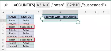 excel countifs function in hindi learn with multiple examples
