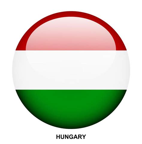 Hungary Flag Button On White Background 46573091 Vector Art At Vecteezy
