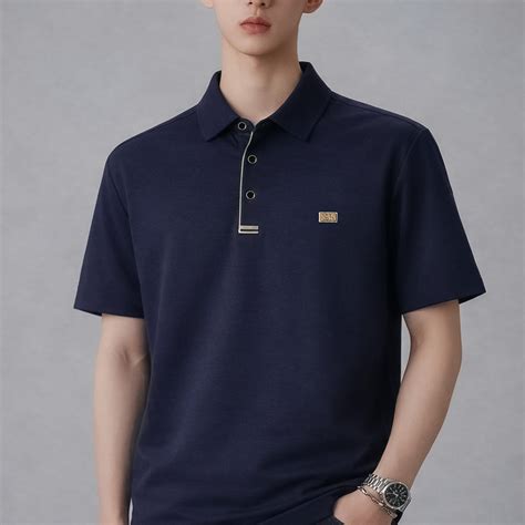 Turbo Boss Passanger Mens Polo T Shirt In Dark Navy Turbo Brands Factory