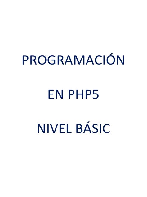 Php5 Basico Pdf Php Servidor Web