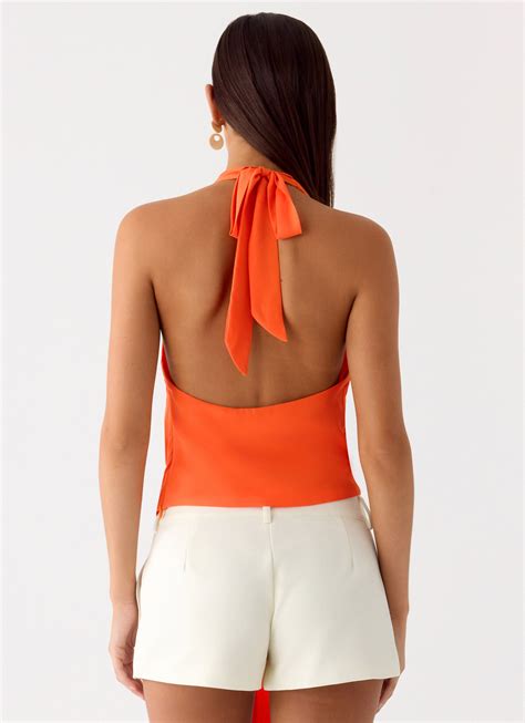 Right Back Halter Top Orange Peppermayo