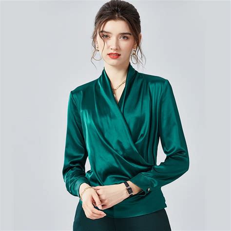 Elegant Ladies Silk Blouse 100 Mulberry Long Sleeves Silk Top Dianasilk