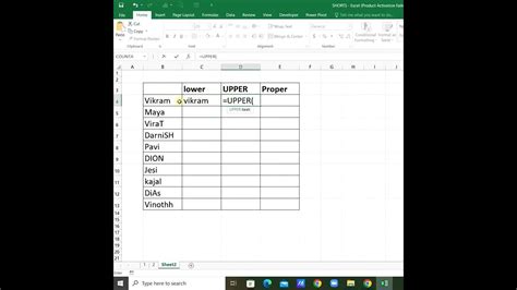 Excel Lower Upper Proper Function Youtube