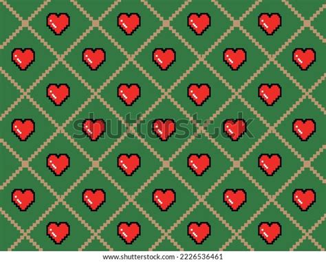 Heart Wallpaper Pixel Pattern Vector Pattern Stock Vector Royalty Free