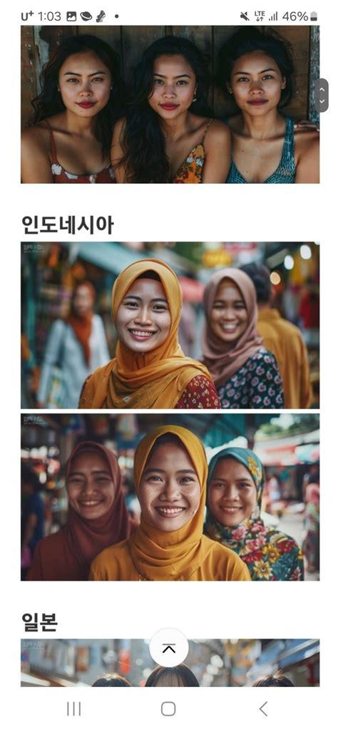 Ai가 그린 아시아 각국 젊은여성들 Mlbpark