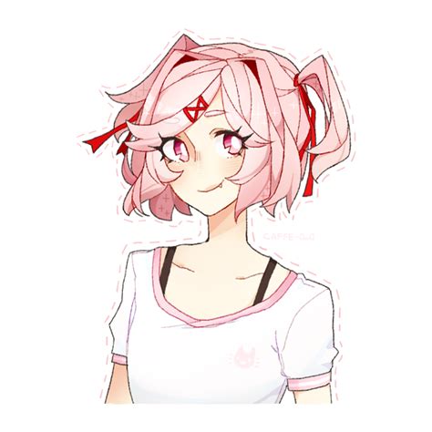 Natsuki Doki Doki Literature Club Drawn By Caffe0w0 Danbooru