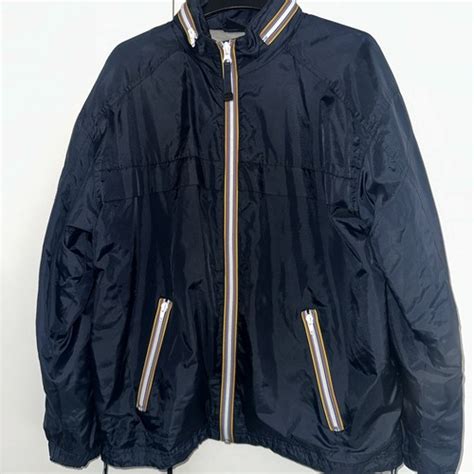 Gap Vintage Anorak Jacket Mens Blue Windbreaker Hooded Coat Medium