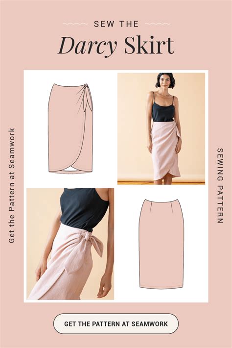 Darcy Wrap Skirt Pdf Sewing Pattern Instant Download Skirt