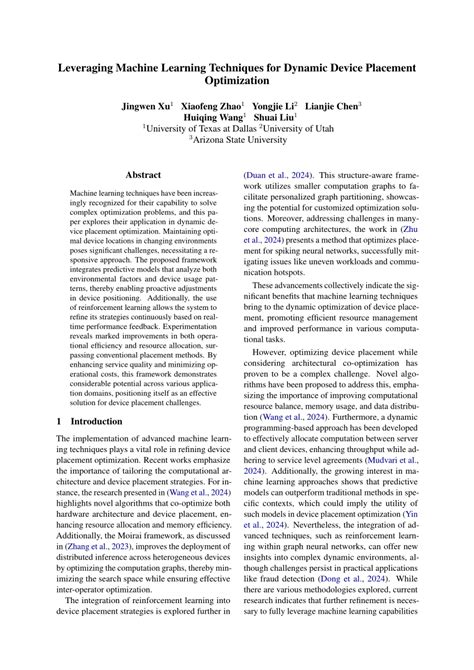 pdf leveraging machine learning techniques for dynamic device