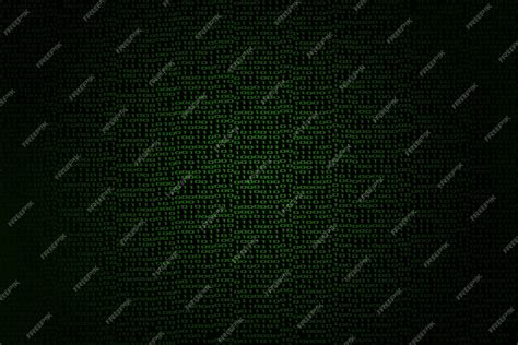 Premium Photo Binary Code Made By Green Digits On A Black Background