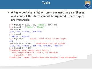 Python Data Types Like Mutable And Immutable Pptx Operating Systems Computer Software And