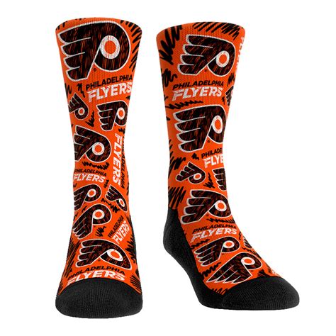 Philadelphia Flyers Logo Sketch Nhl Socks Rock Em Socks