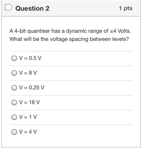 solved question 1 1 pts a 7 bit quantiser has a dynamic