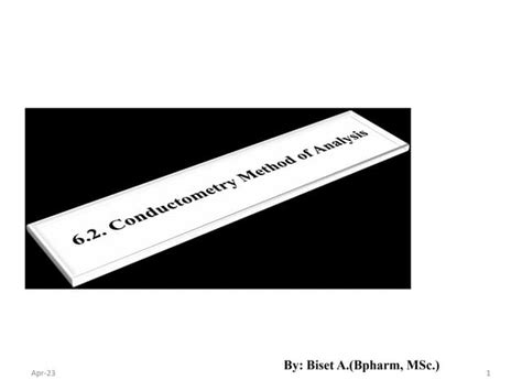 Conductometry Pptx