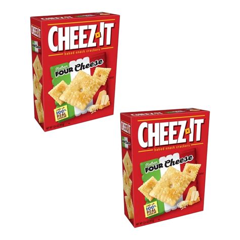 2 Pack Cheez It Baked Snack Cheese Crackers Italian Four Cheese