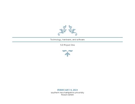 It 200 5 2 Robert Smith 5 2 Project One Technology Hardware And Software 93 5 110