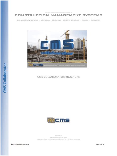 Detailed Brochure Cms Collaborator Form Fill Out And Sign Printable Pdf Template Airslate