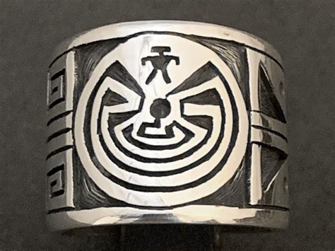 Hopi Man In The Maze Band Ring By Clifton Mowaリングサイズ24号 ロングブランチ ウェッブストア
