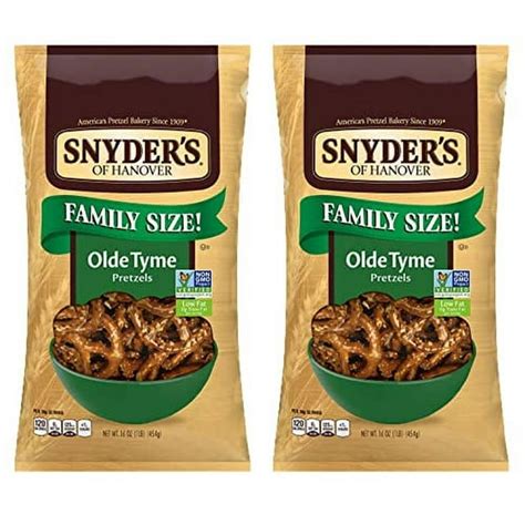 Snyders Of Hanover Olde Tyme Pretzels Hearth Baked Low Fat Non Gmo