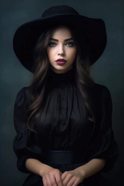 Premium Photo Sensual And Erotic Beauty In Black Clothing And Dark Magic