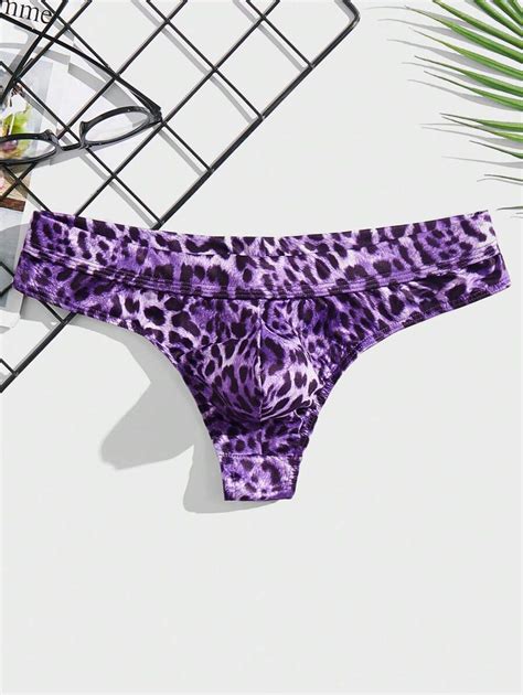 Men Leopard Print Thong Sexy Underwear Shein Usa