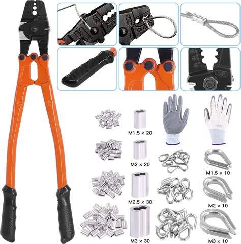 Icrimp Herramienta De Crimpado De Cuerda De Alambre Para Mangas Ovaladas De Aluminio Mangas De