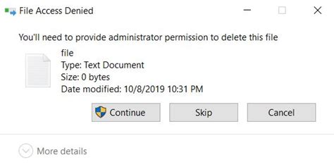 always need permission to move delete or rename folder or file