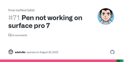 pen not working on surface pro 7 · issue 71 · linux surface iptsd · github