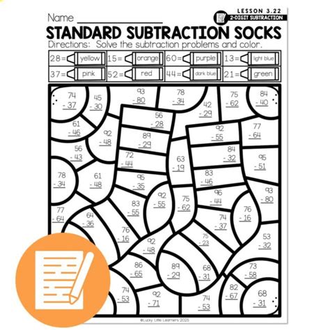 Lucky To Learn Math Lesson 322 Standard Algorithm Subtraction