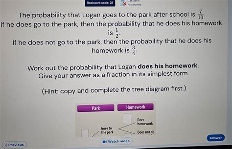 Solved Calculator Bookwork Code 2b Not Allowed The Probability That