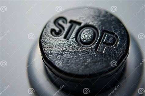 Close Up Of A Red Stop Button Stock Illustration Illustration Of