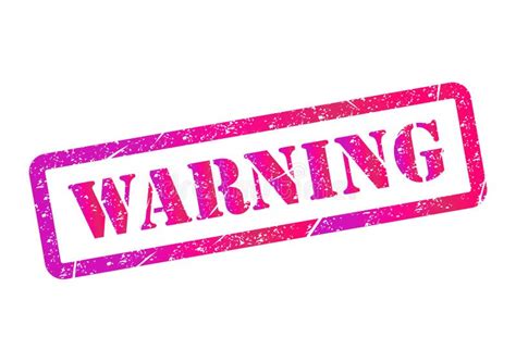 Warning Stamp Symbol Label Sticker Sign Button Text Banner Vector