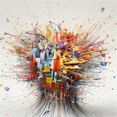 Premium Photo Colorful 4k Neural Network Art A Captivating Gallery Experience On A White