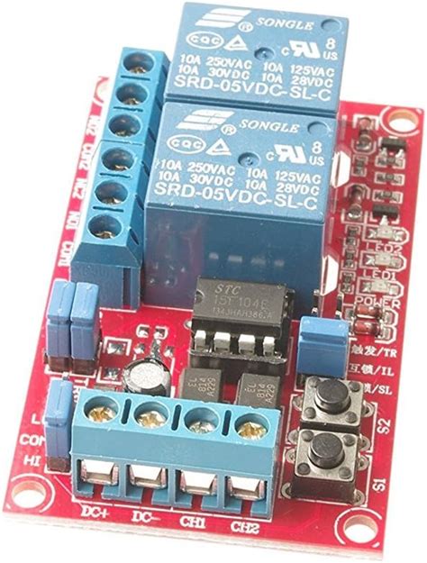 Amazon Com SMAKN V Channel Relay Module H L Level Triger Self Lock Interlock For Arduino
